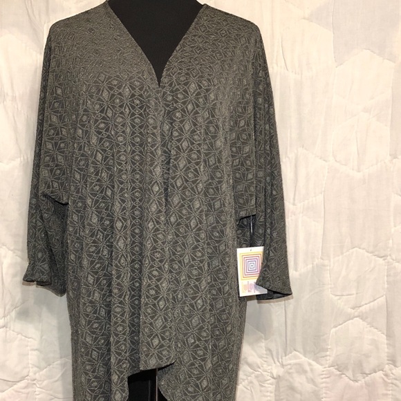 LuLaRoe | Jackets & Coats | L Lularoe Lindsay Jacket In Gray Lacy ...